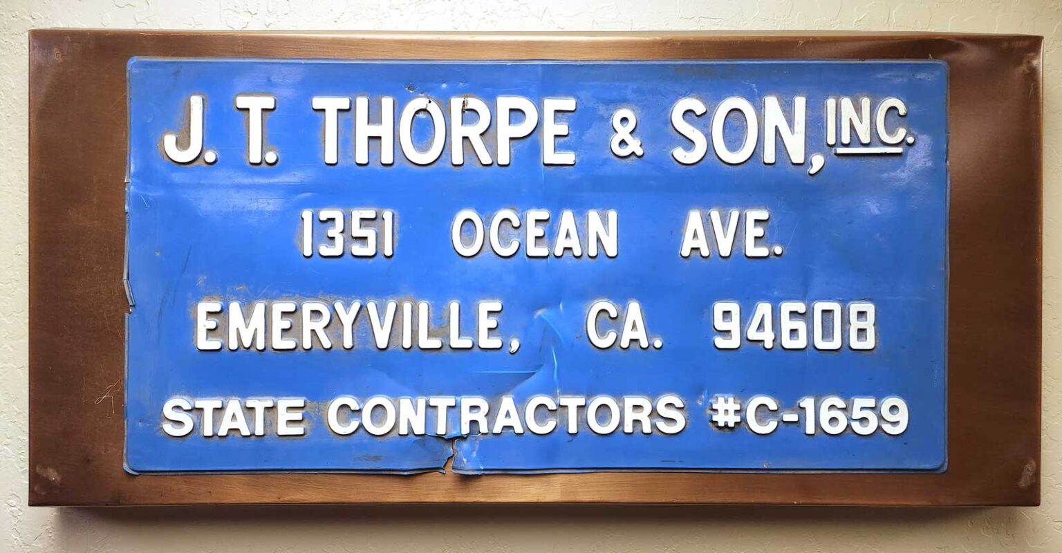 Emeryville Historical Society | J. T. Thorpe & Son, Inc.
