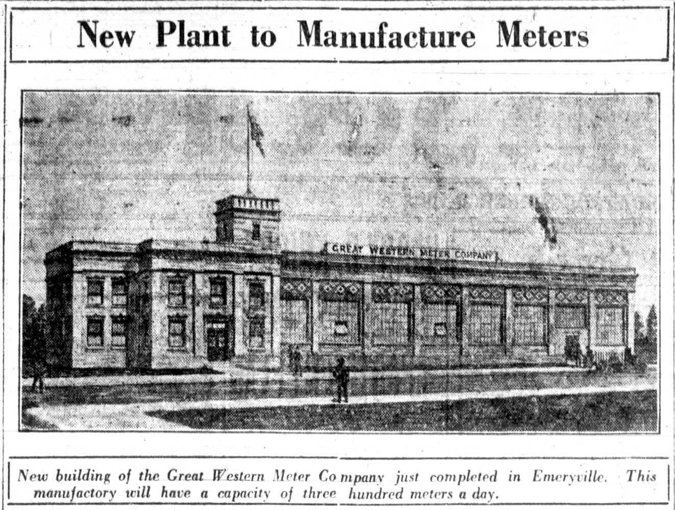 Emeryville Historical Society | Great Western Meter Company (Now ...