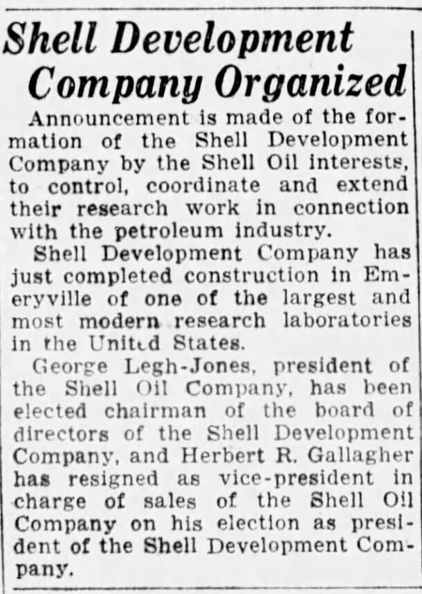 Emeryville Historical Society | Shell Development Research Center